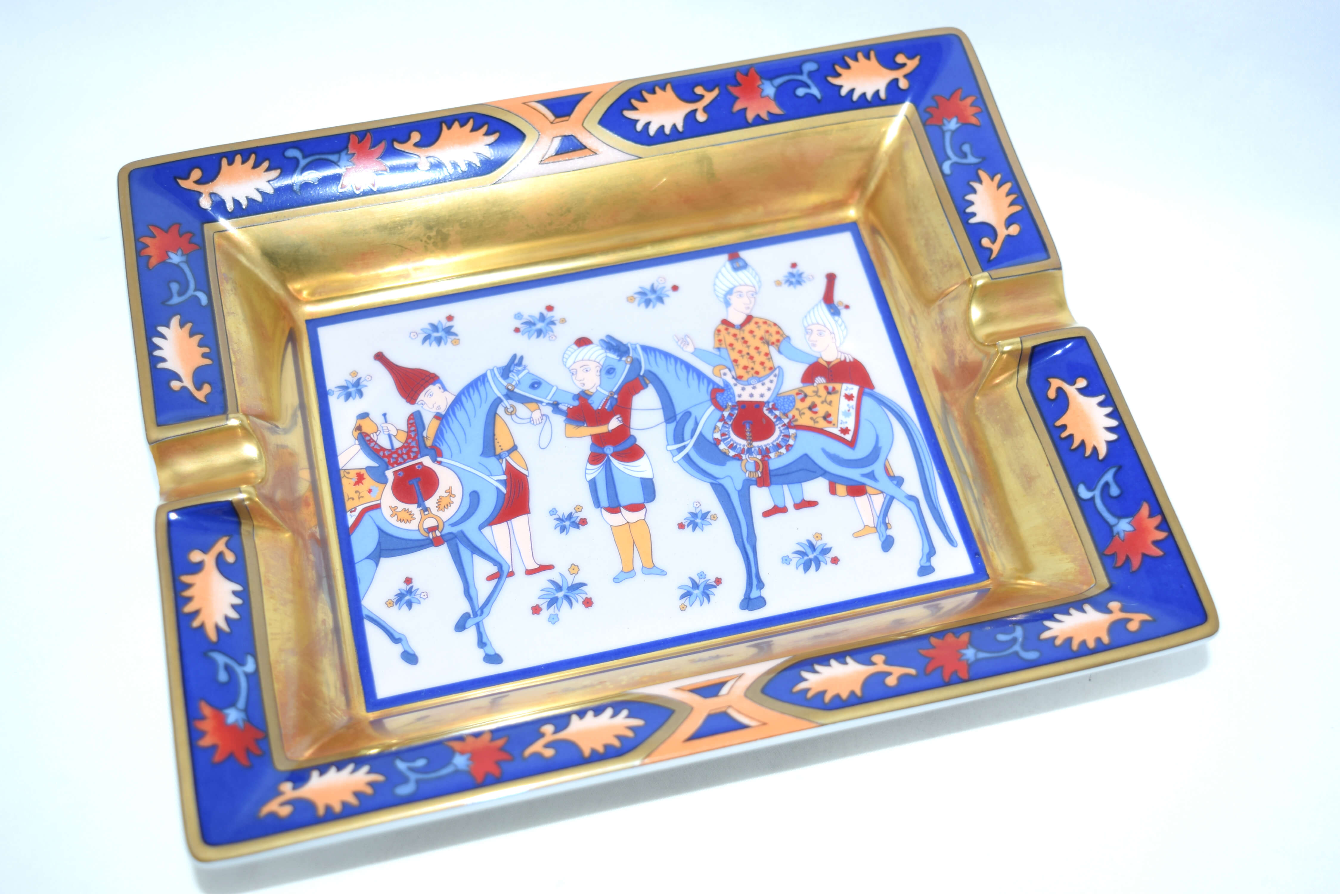 Hermes Change tray Horse Arab Blue Ashtray Porcelain tableware YA10 ...