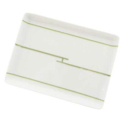 Hermes Rhythm Rectangular tray Green Porcelain Plate – art Japan Export